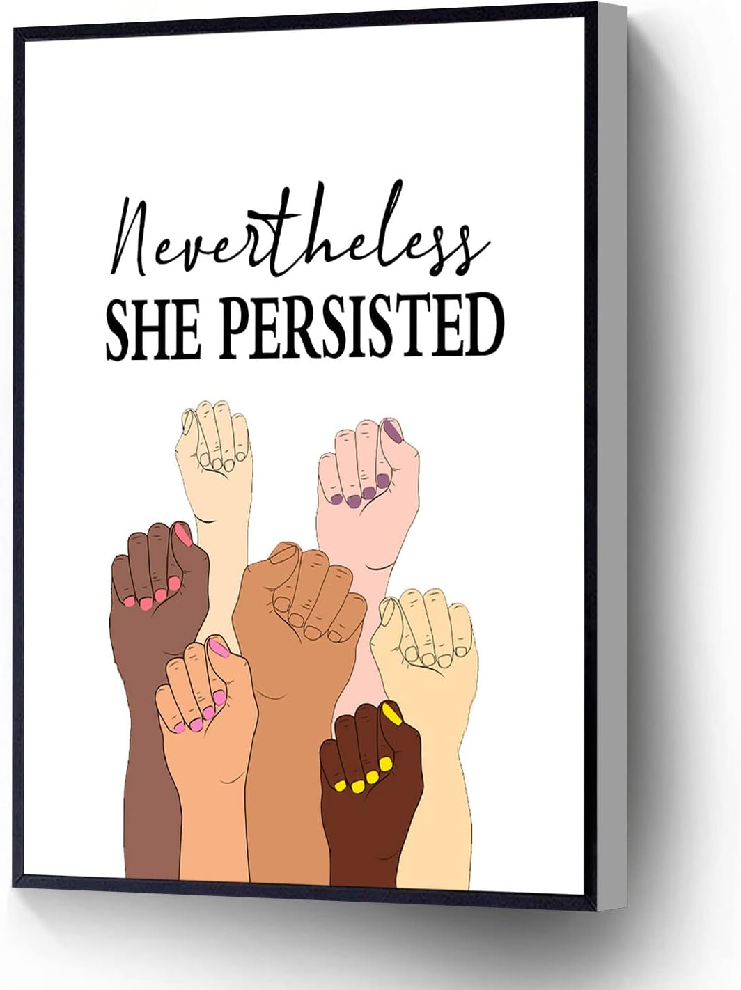Amazon.com: RCVTVPV Inspirational Quote Canvas Wall Art Nevertheless She Persisted Print Poster ...