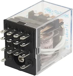 uxcell HH54P DC 24V Coil 14 Pin 4PDT Green LED Indicator Power Relay 5A 240VAC 28VDC ...