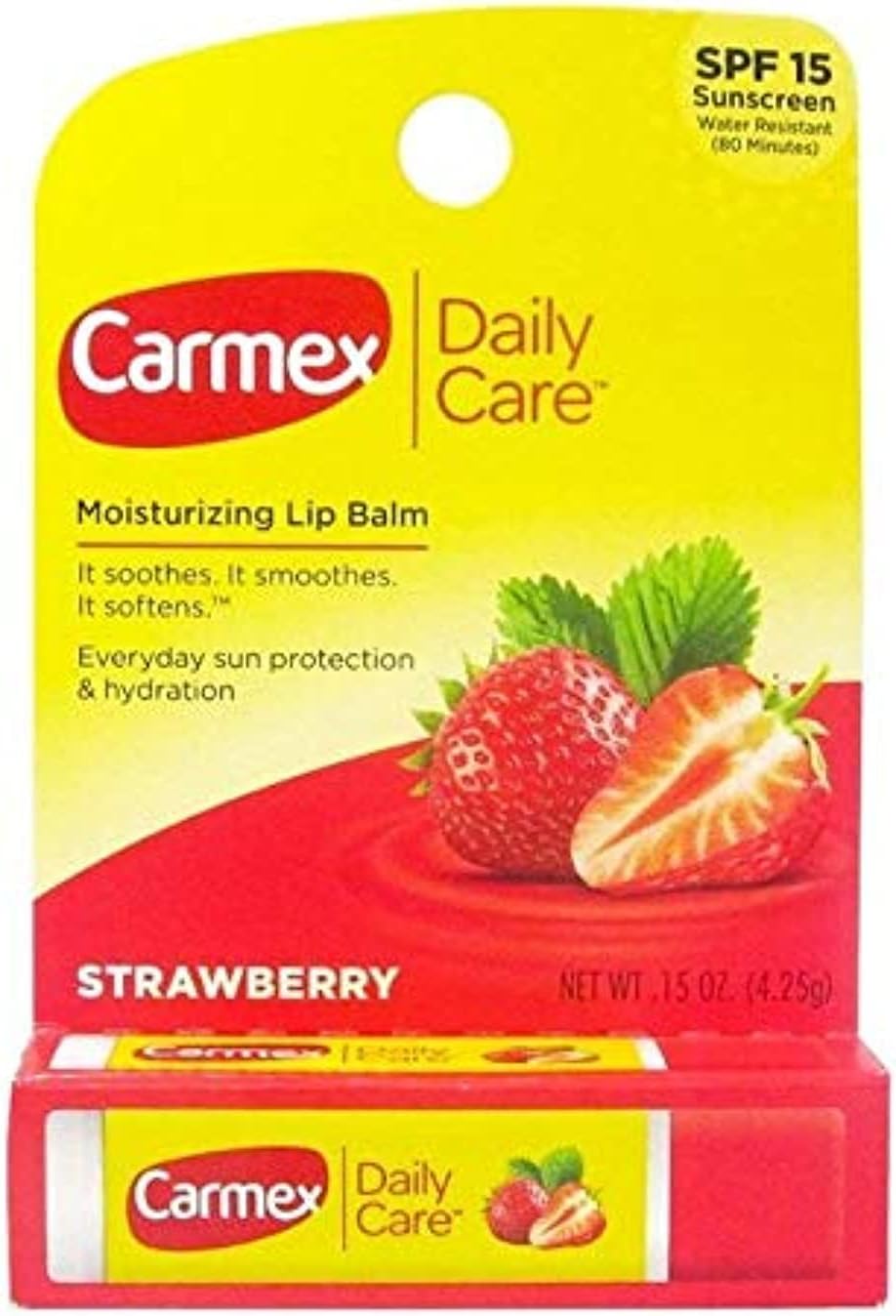 Amazon.com : Carmex Click-Stick Moisturizing Lip Balm SPF 15 Strawberry ...
