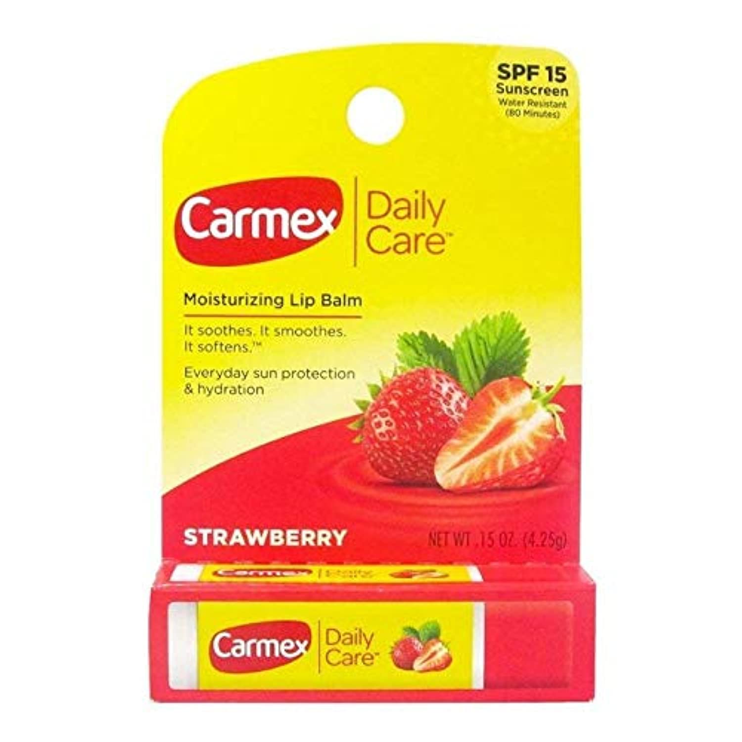 Amazon.com : Carmex Click-Stick Moisturizing Lip Balm SPF 15 Strawberry ...