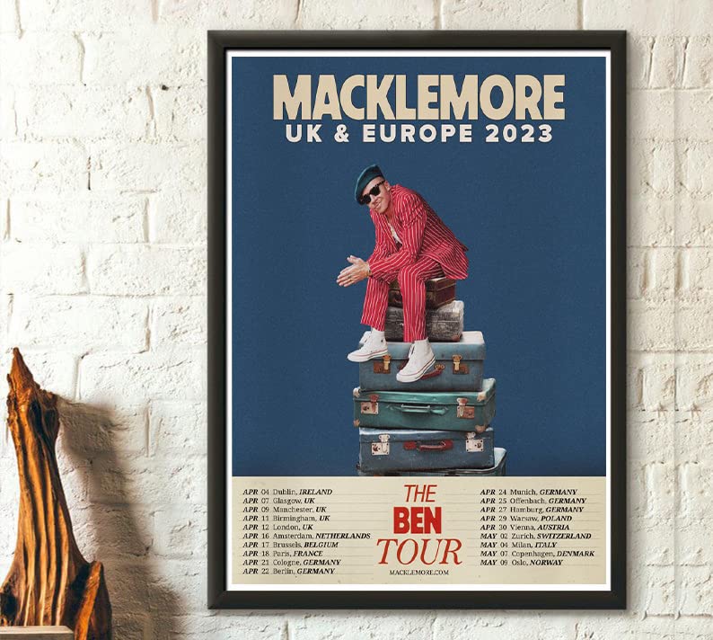 Mackl%emore Europe Tour 2023 Poster, Mackl%emore Tour Poster