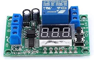 Amazon.com: SEDOOM TK1801 DC 12V 3-Digit Display Delay Timing Relay Module Timer Relay Board, 1 ...