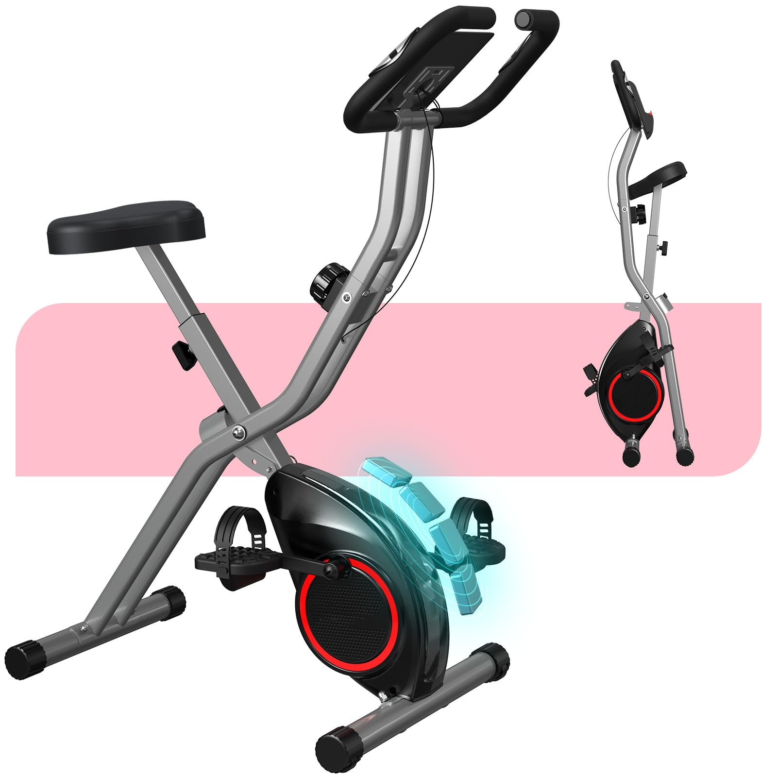 Snapklik.com : LINBOLUSA Exercise Bike For Seniors, 5 IN 1 Foldable ...