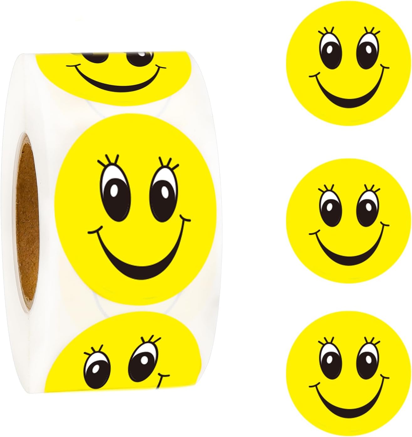 Amazon.com : XLTZ-2 (1in, yellow)500 PCS Yellow Smiley Face Stickers,1. ...
