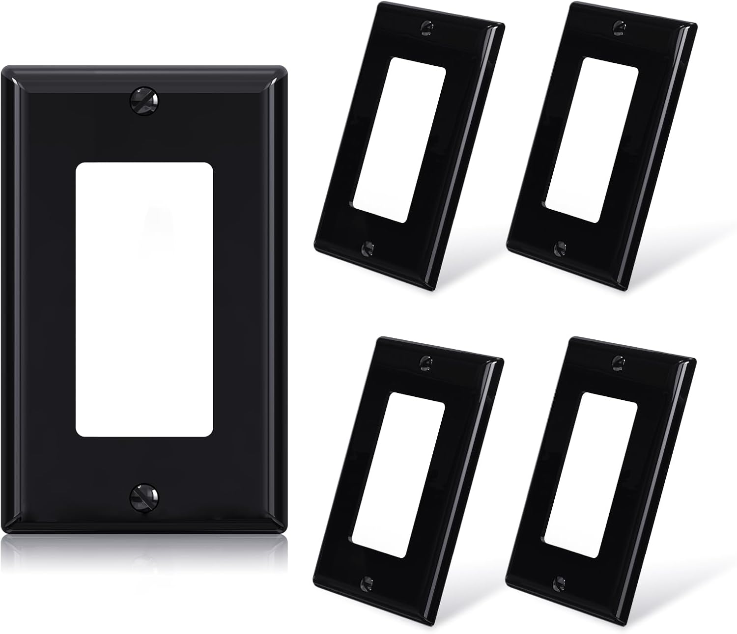 ELEGRP Decorative Receptacle Wall Plate, 1-Gang Standard Size Outlet ...