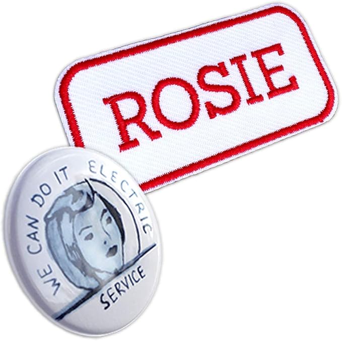 Amazon.com: Rosie The Riveter Pin and Patch, Halloween Costume, Collar ...