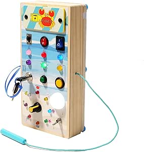 Amazon.co.jp: Sironoa モンテッソーリ ビジーボード 知育玩具 木のおもちゃ 男の子 女の子 3歳 誕生日 プレゼント 入園お祝い 木製磁気迷路玩具 コンセント ...