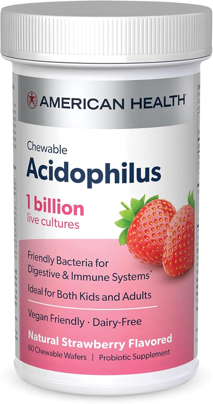 Amazon.com: AMERICAN HEALTH Daily Chewable Tablet Acidophilus, 1 ...