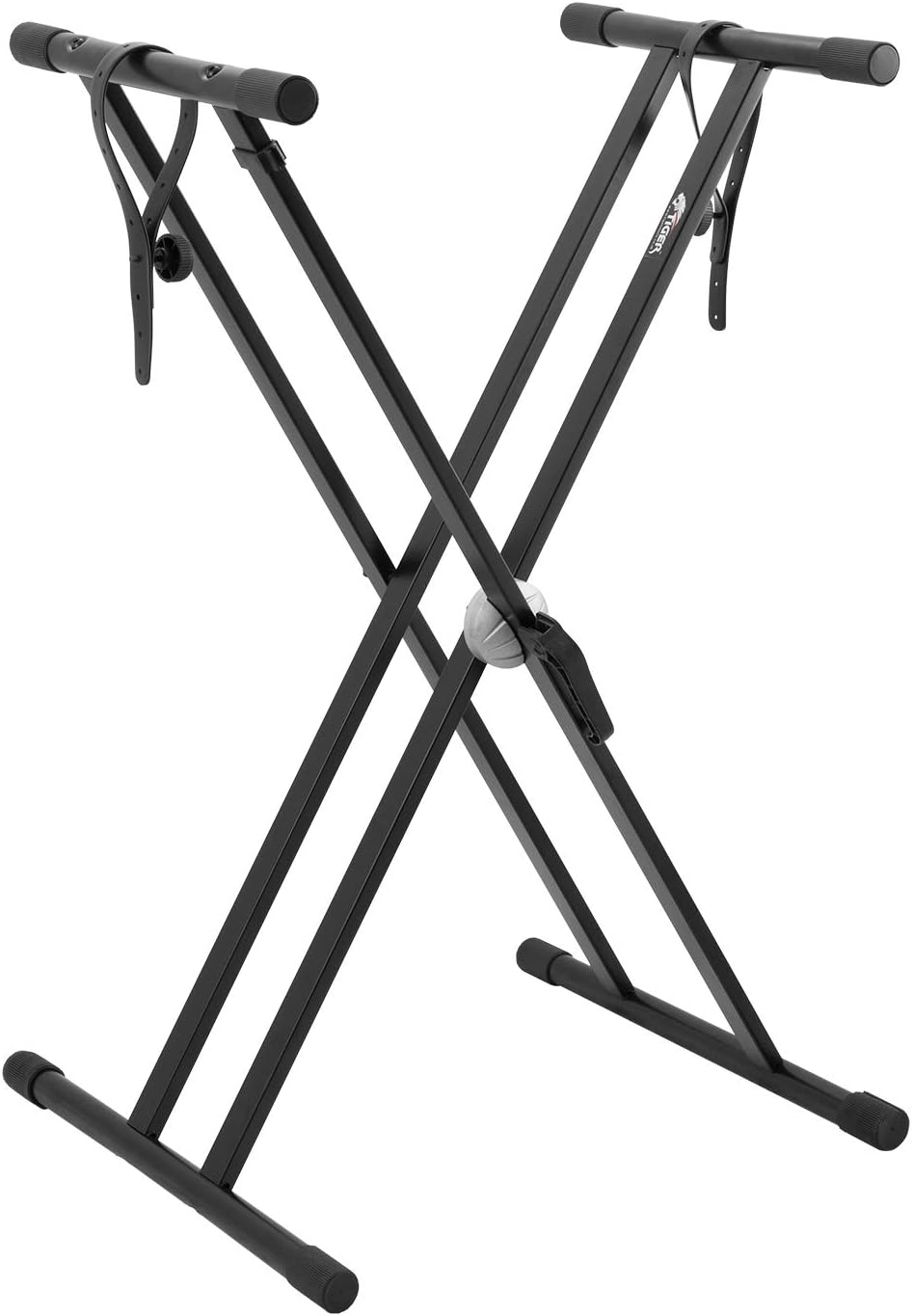Tiger KYS16-BK Doppel-Keyboardständer mit Haltebänder - Schwarz ...