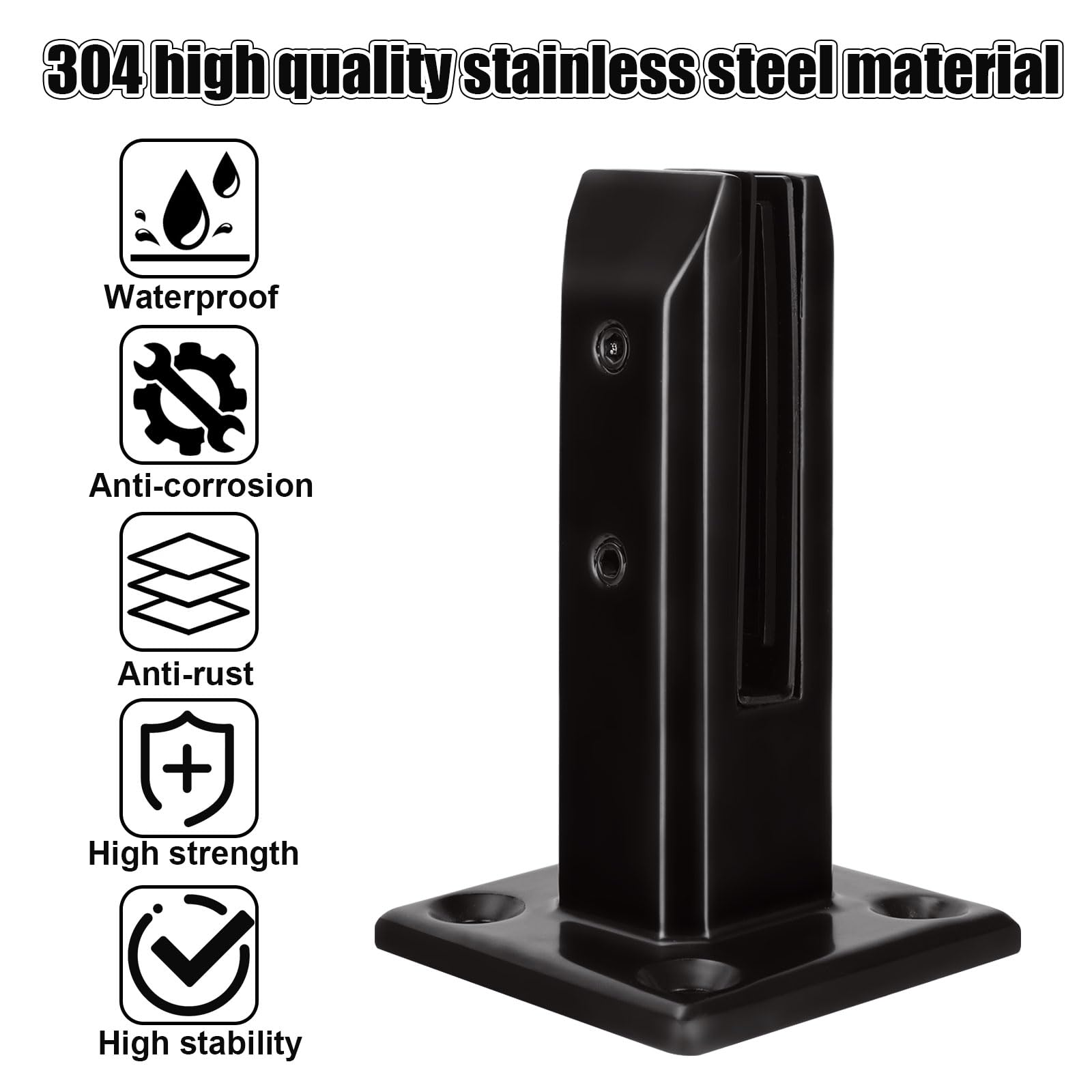 ( similar)Glass Railing Clamp Bracket 304 Stainless Steel Glass Railing ...