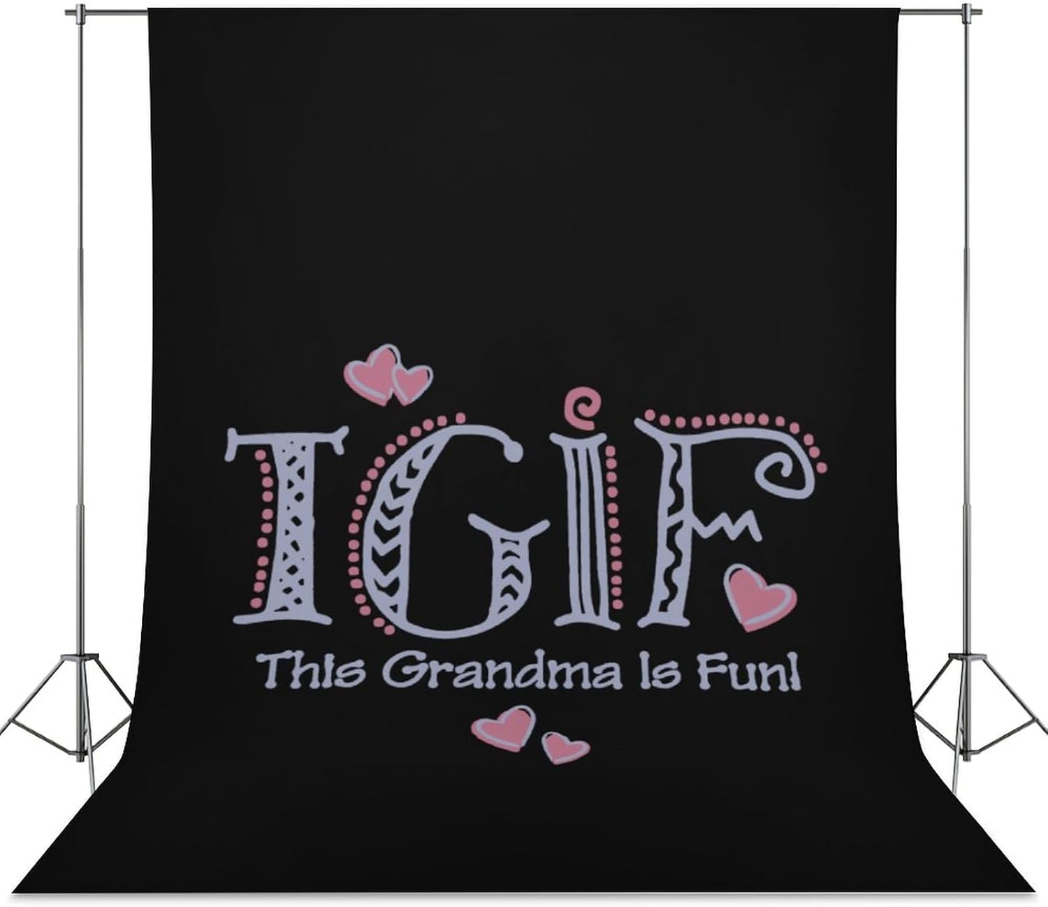 Amazon.com: TGIF Grandma WHT Photo Backdrop Background Cloth Curtain ...