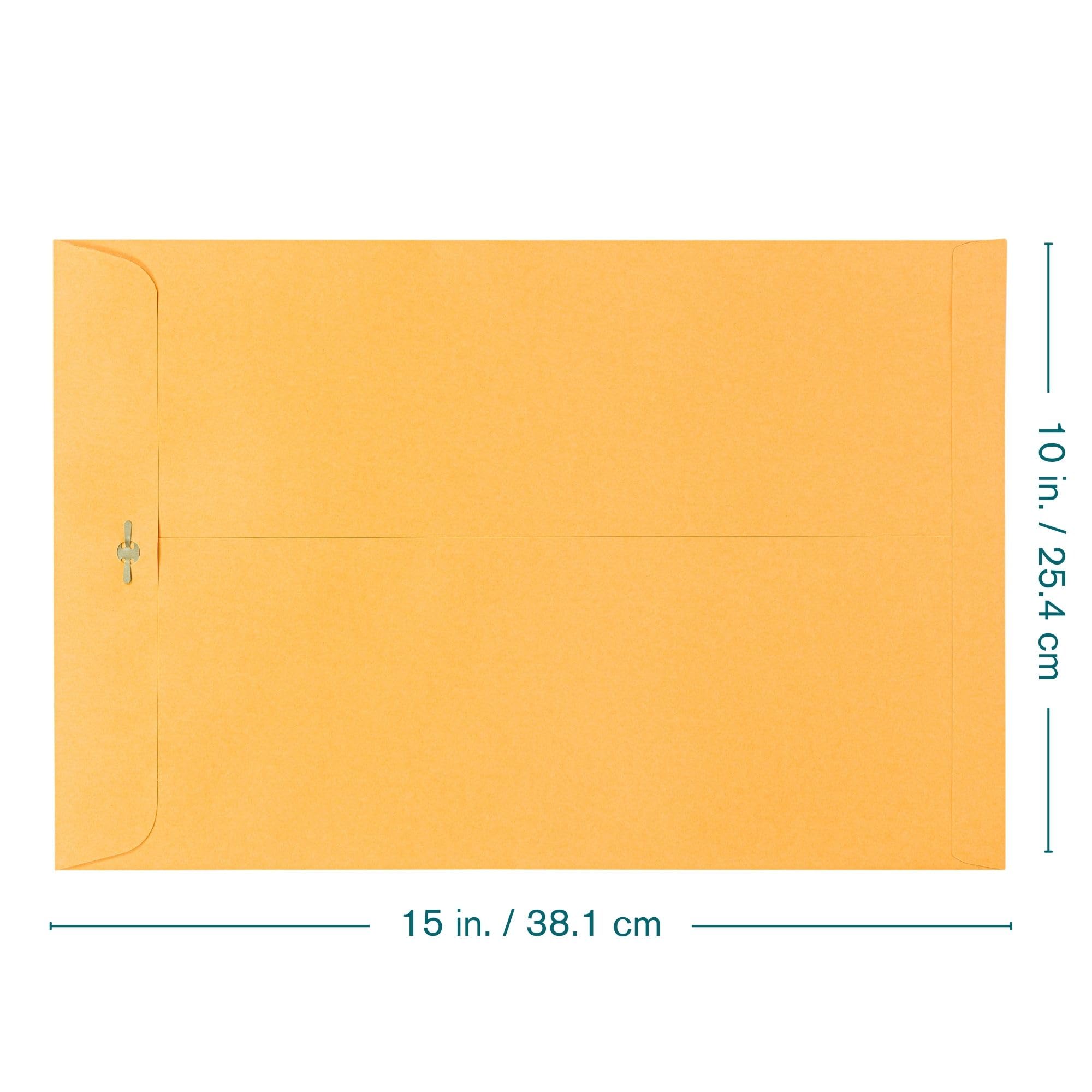 Snapklik.com : EnDoc 10 X 15 Clasp Envelopes - 100 Pack Brown Kraft ...
