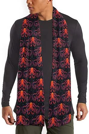 Scarf Octopus Tentacle Kraken Cashmere Feel Shawls Light Scarf Winter ...