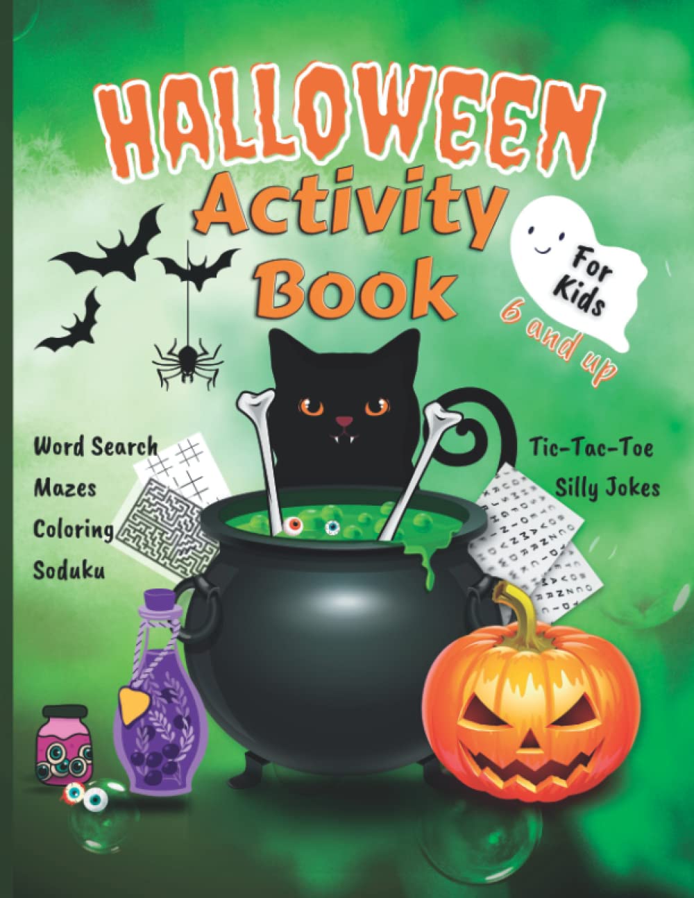 Halloween Activity Book for Kids Ages 6 and Up: Word Search Puzzles ...