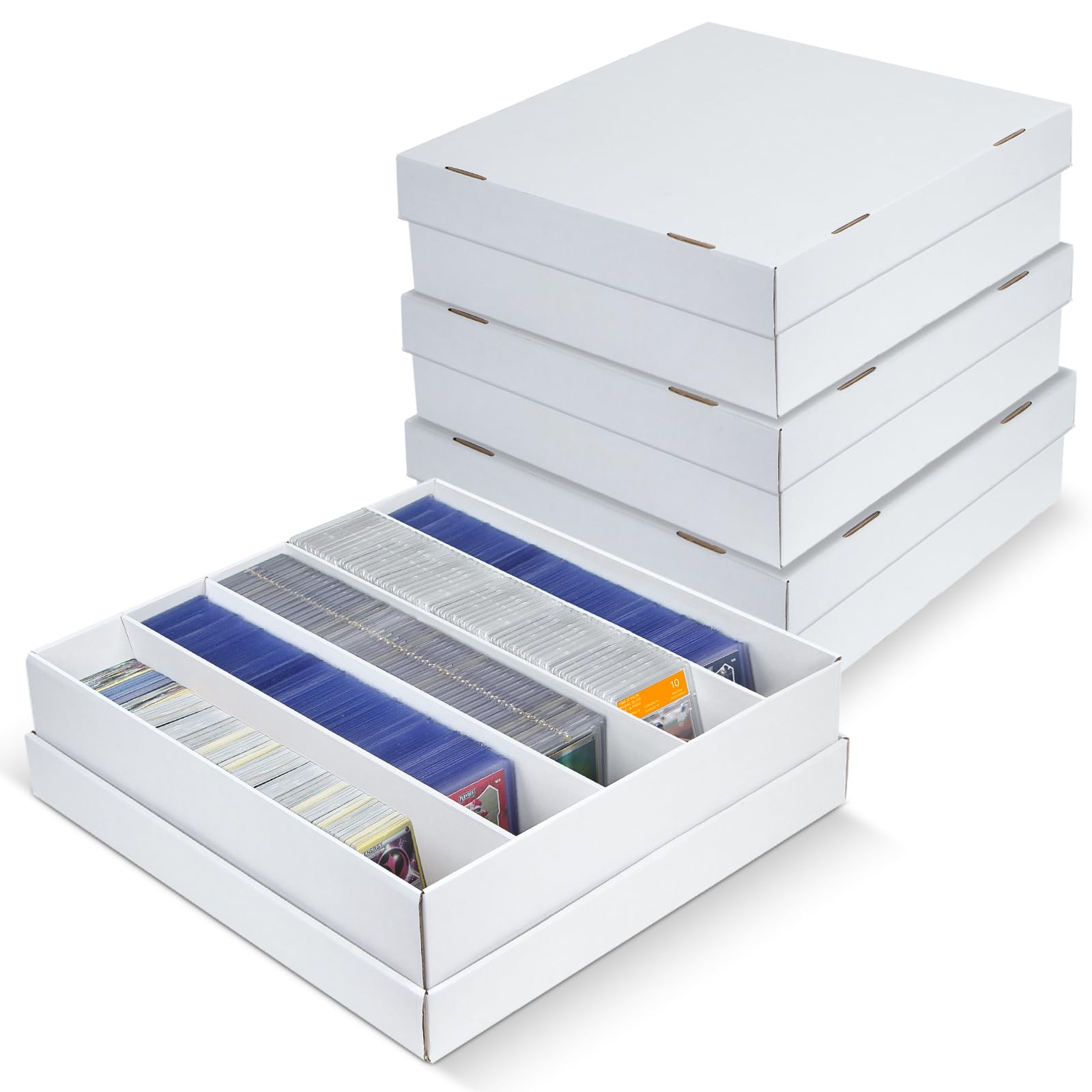 Amazon.com: ULTRGEE Trading Card Storage Box - 5 Rows, Cardboard Card ...