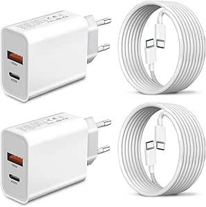 2Pack 45W Chargeur USB C Rapide et Câble pour Samsung Galaxy S25 ULtra/S24 Ultra/S23 FE/S25+/A56 ...
