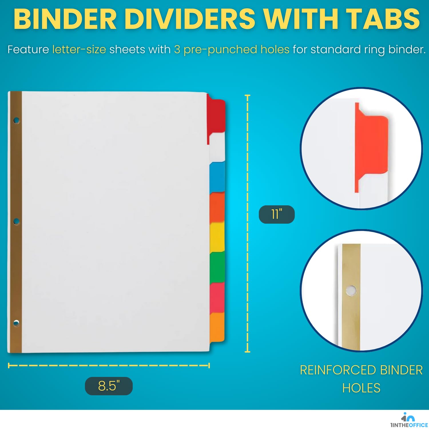 Snapklik.com : 1InTheOffice Binder Dividers