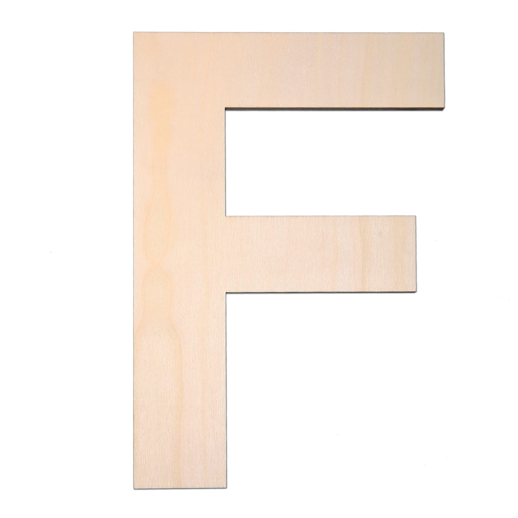 Amazon.com: 12 Inch Wooden Letter F, 1/4 Inch Thick Large Unfinished ...
