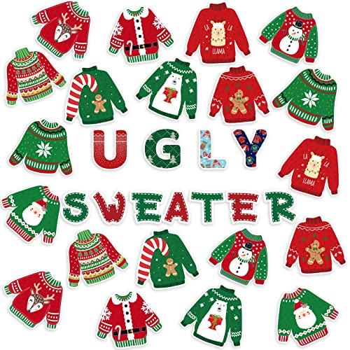 Snapklik.com : Christmas Cutouts Xmas Ugly Sweater Classroom Bulletin ...