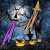 Amazon.com : 2 Pack Halloween Witch Hat Windsock Flag Decorations, 35 ...
