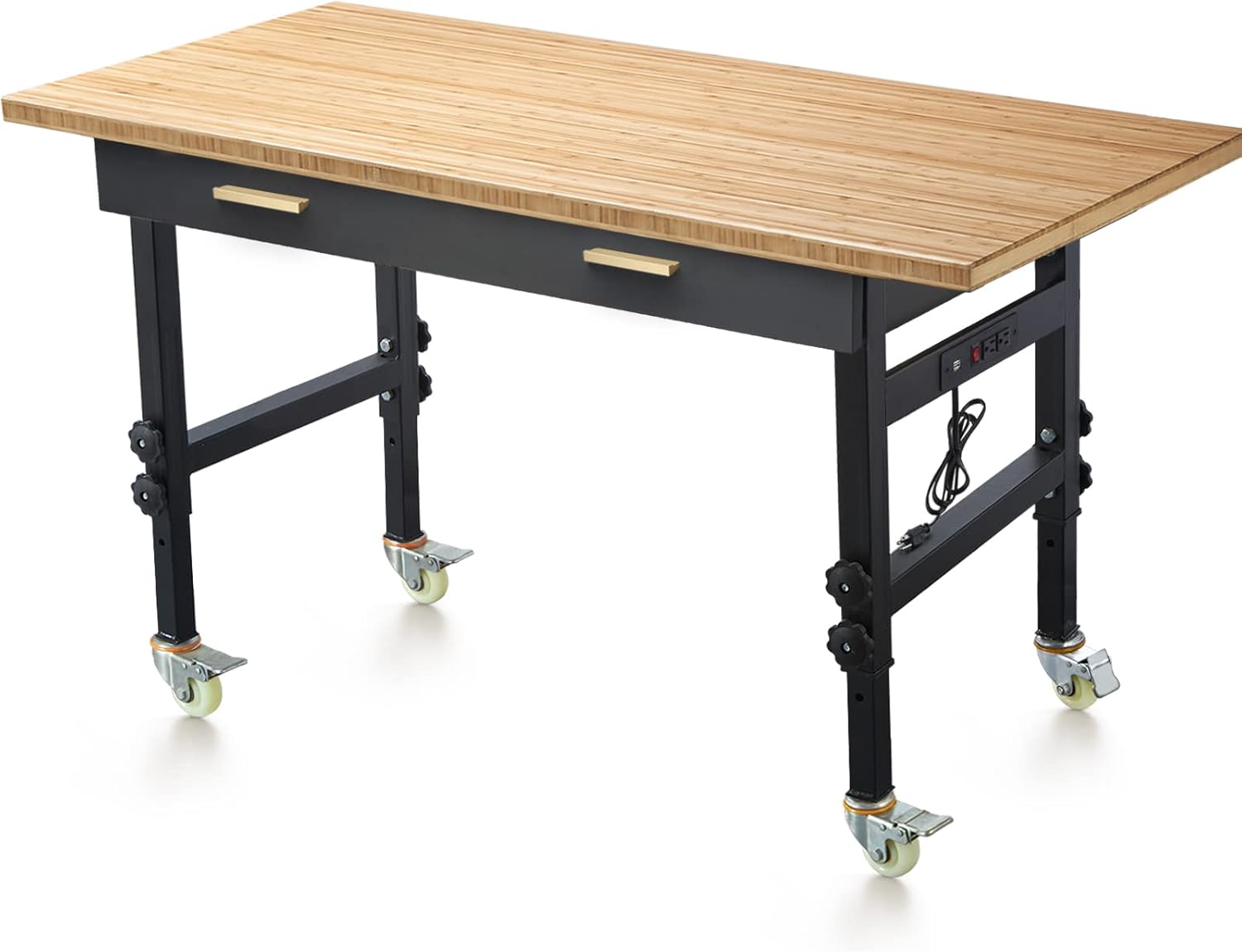 59''Work Bench AHGOKL Garage Workbench with Drawer 1.5 Inch Thick ...