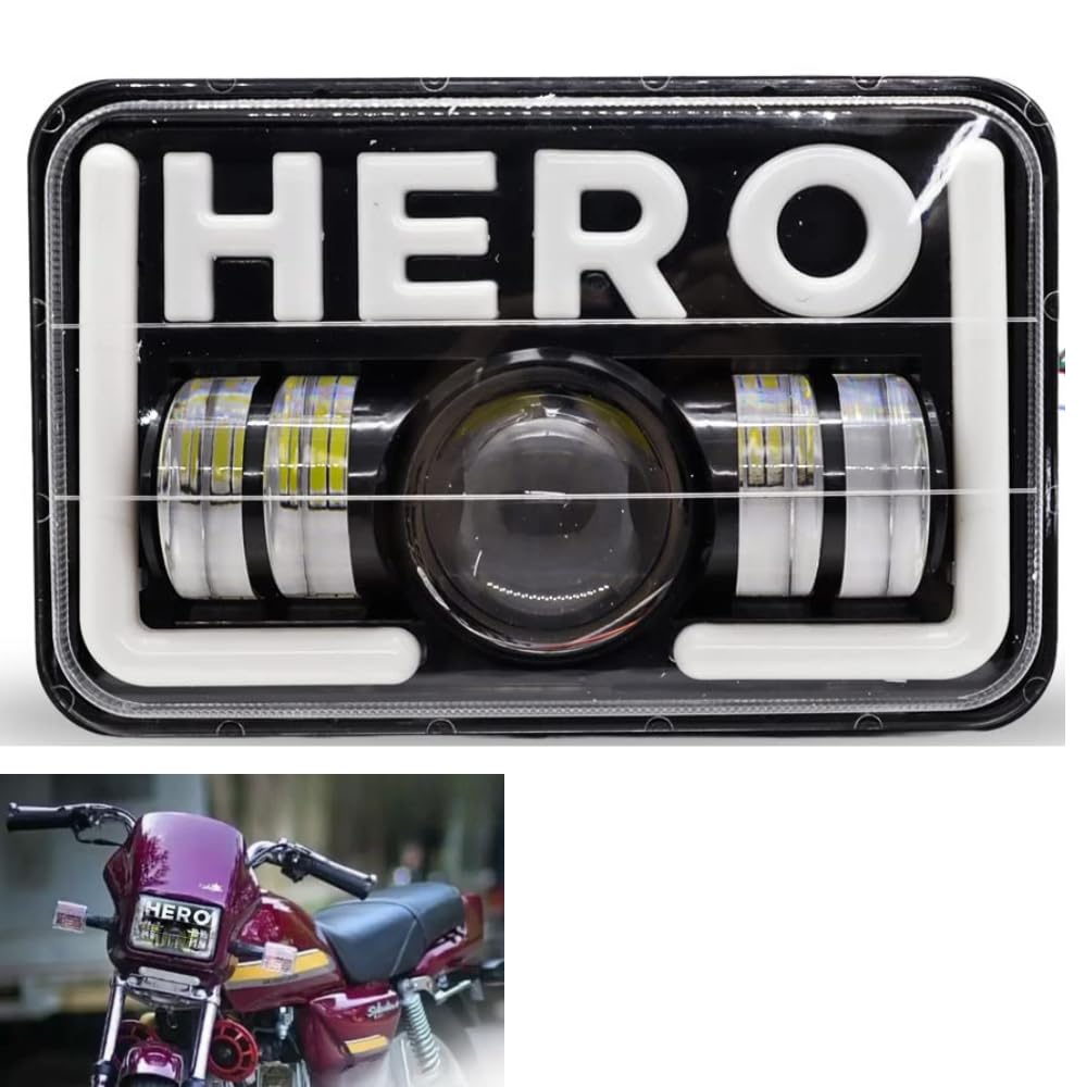 Autozap Hero Splendor LED Headlight High & Low Beam With DRL Light ...