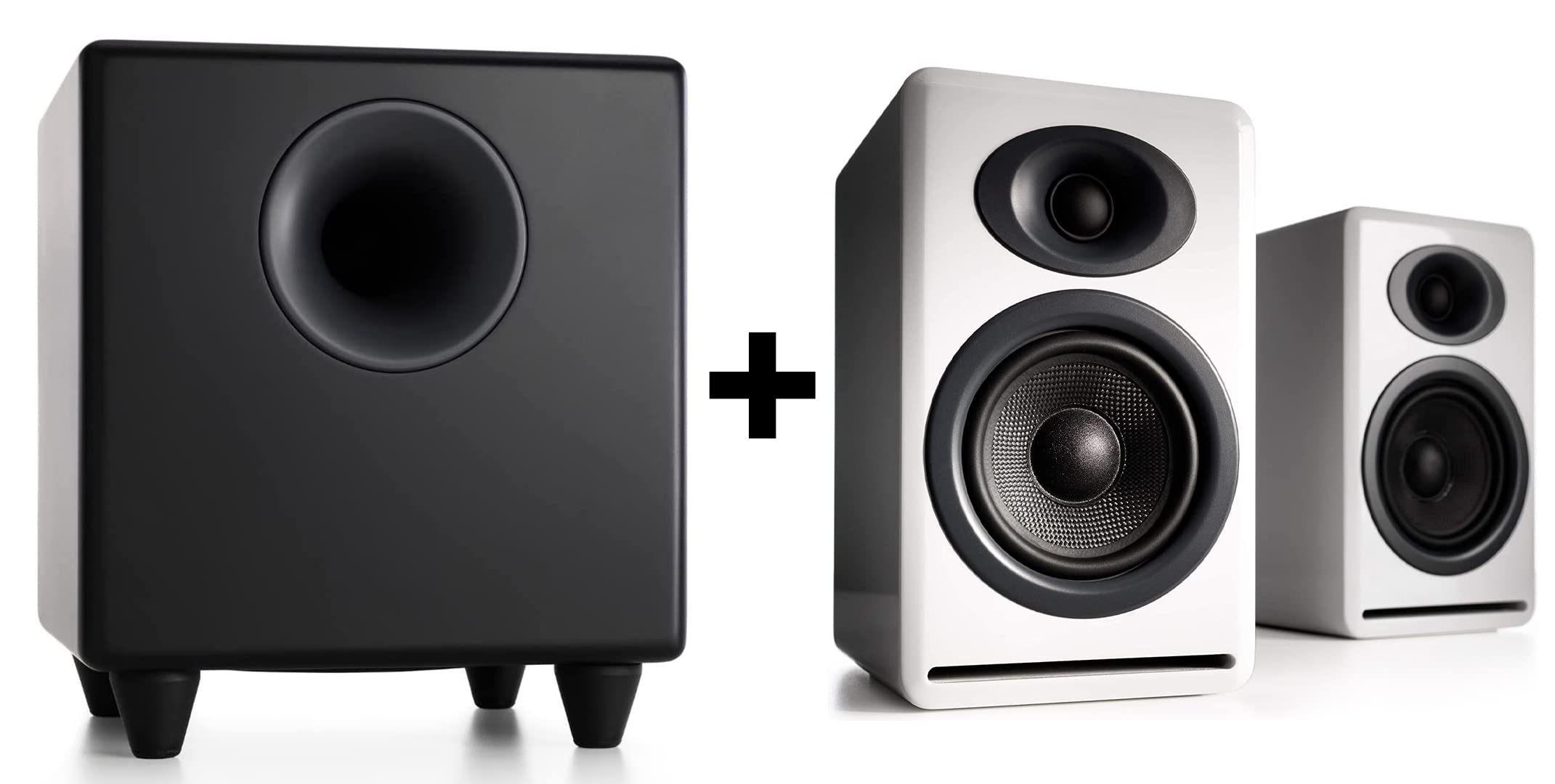 Amazon.com: Audioengine P4 White Passive Bookshelf Speakers and S8 ...