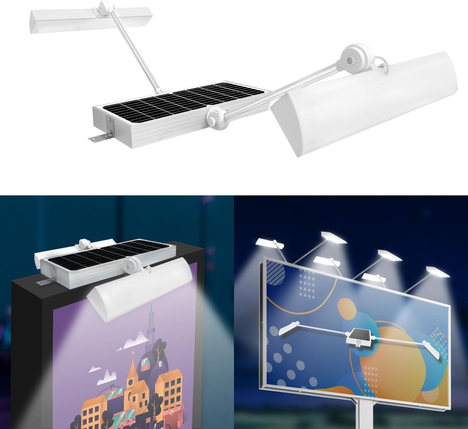 Amazon.com: Solar Sign Lights Outdoor, 420 LEDs 2600 Lumen Billboard ...