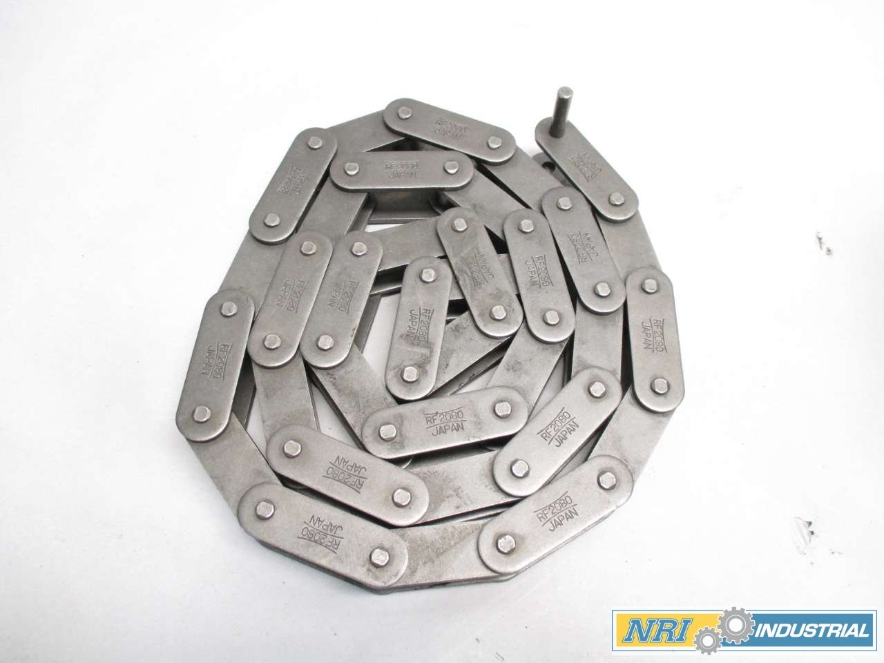 New TSUBAKI RF2080 Riveted 2IN Pitch 68IN Single Strand Roller Chain ...