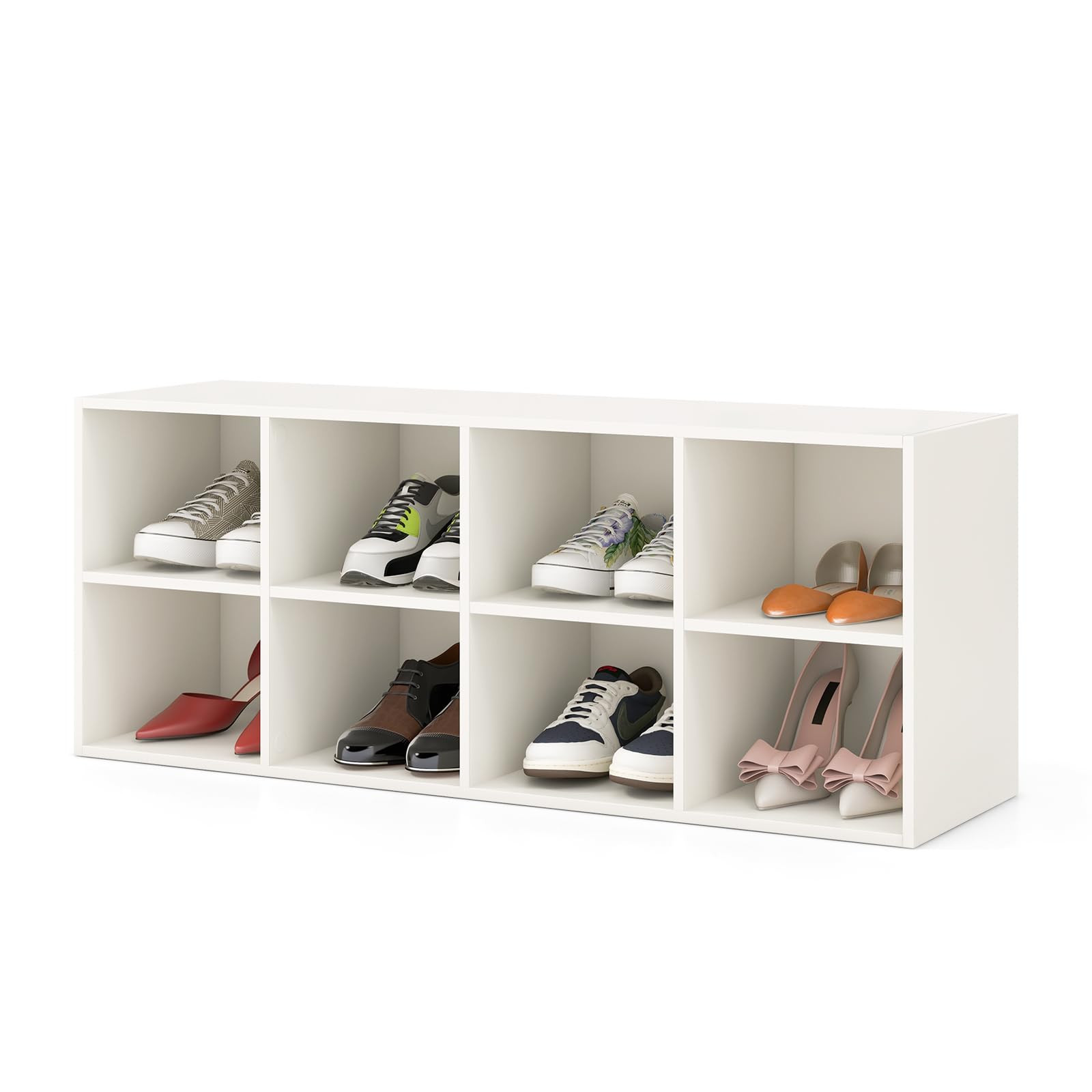Amazon.com: Giantex Shoe Bench 8 Cubes, 40" Entryway Bench with Storage ...
