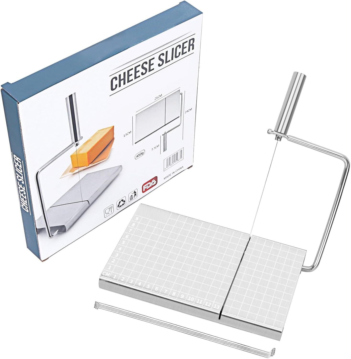 Amazon.com: Hoffnugshween Cheese Slicer with Wire, Stainless Steel ...