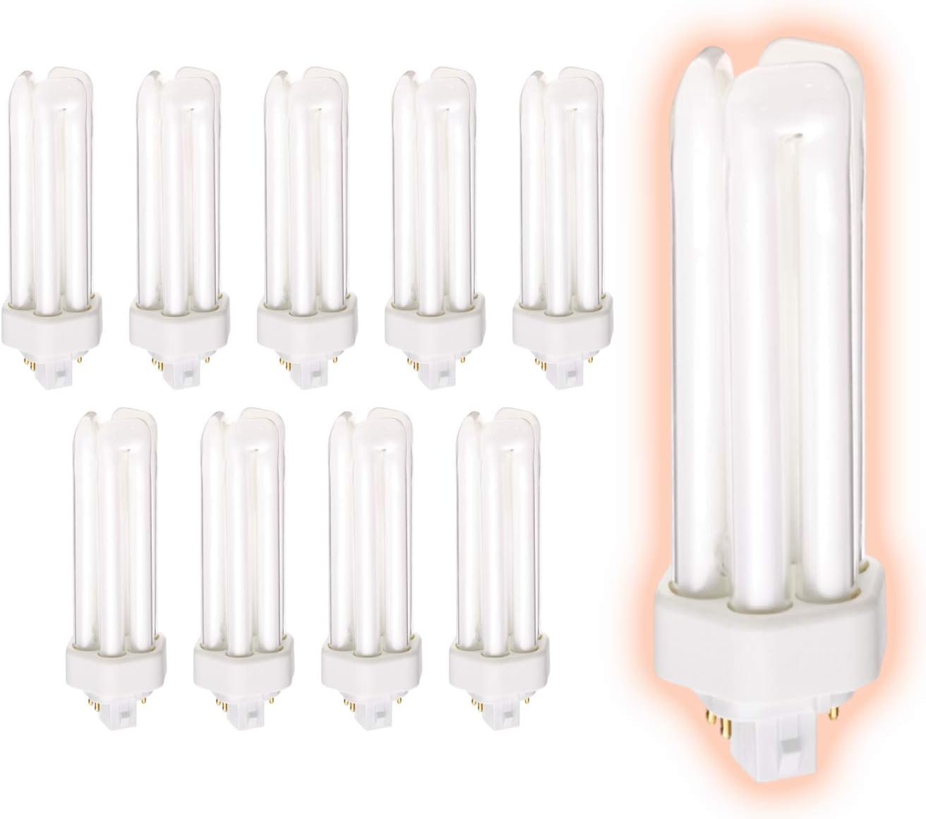 Amazon.com: GoodBulb 32 Watt CFL Light Bulbs | 4 Pin GX24Q-3 Base 6500K ...