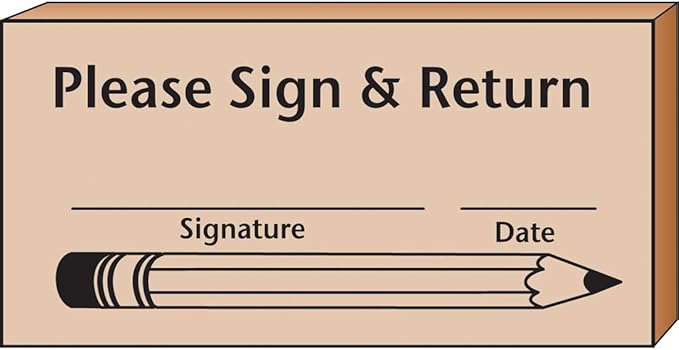 Amazon.com : Sign & Return Teacher's Stamp - 1.75" x 2", 1 Wooden ...