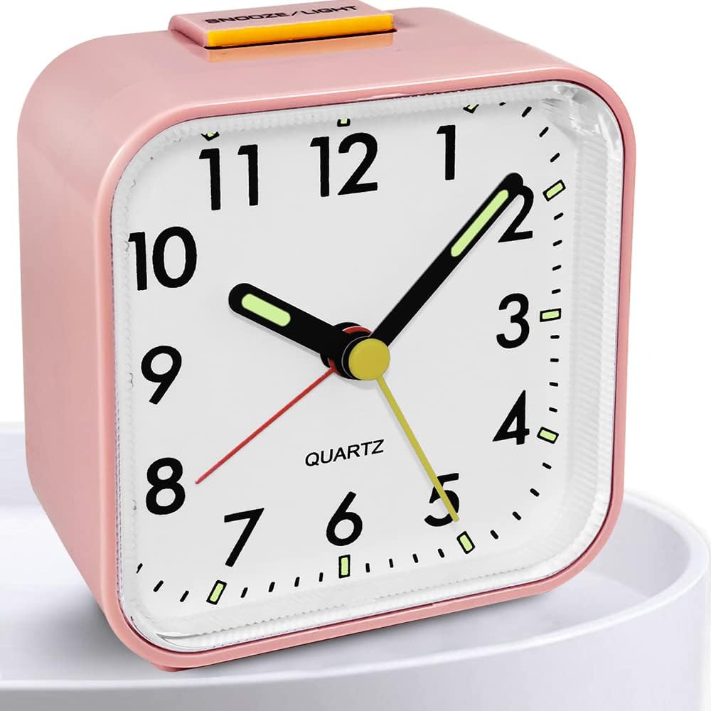 Pink Retro Alarm Clock : Amazon.co.uk: Home & Kitchen