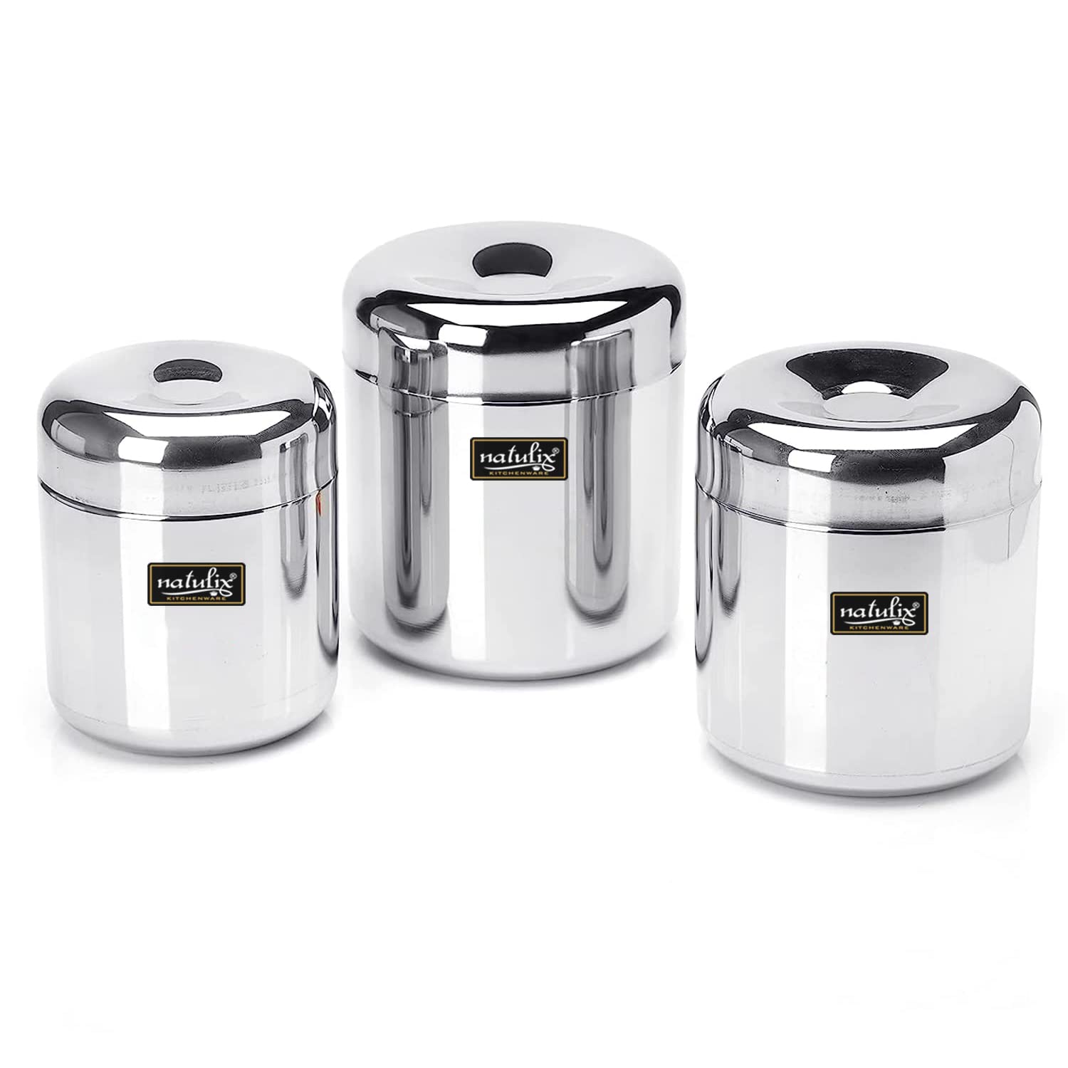 NATULIX Heavy Gauge Multipurpose Small Stainless Steel Containers For ...