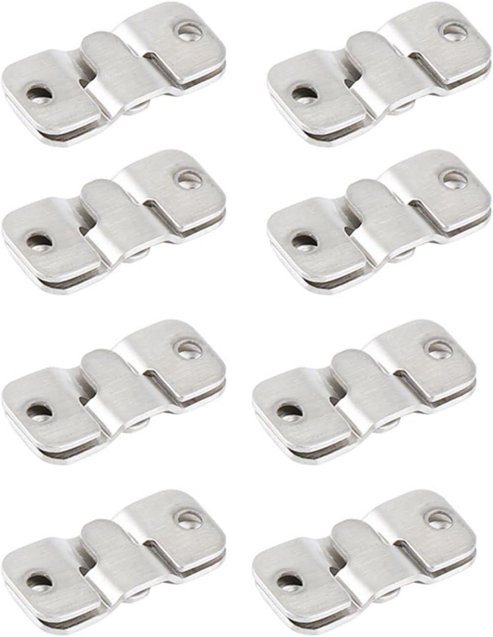 8Pairs Stainless Steel Interlock Hanging Buckle,Flush Concealed Mount ...