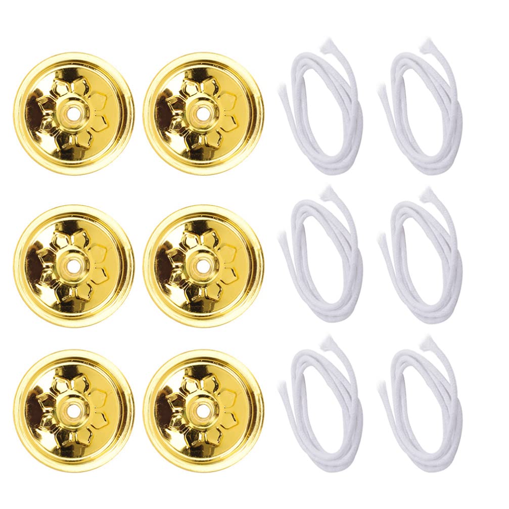 Amazon.com: DOITOOL Brass Tube Wick Holder & Wick Golden Floating Wick ...