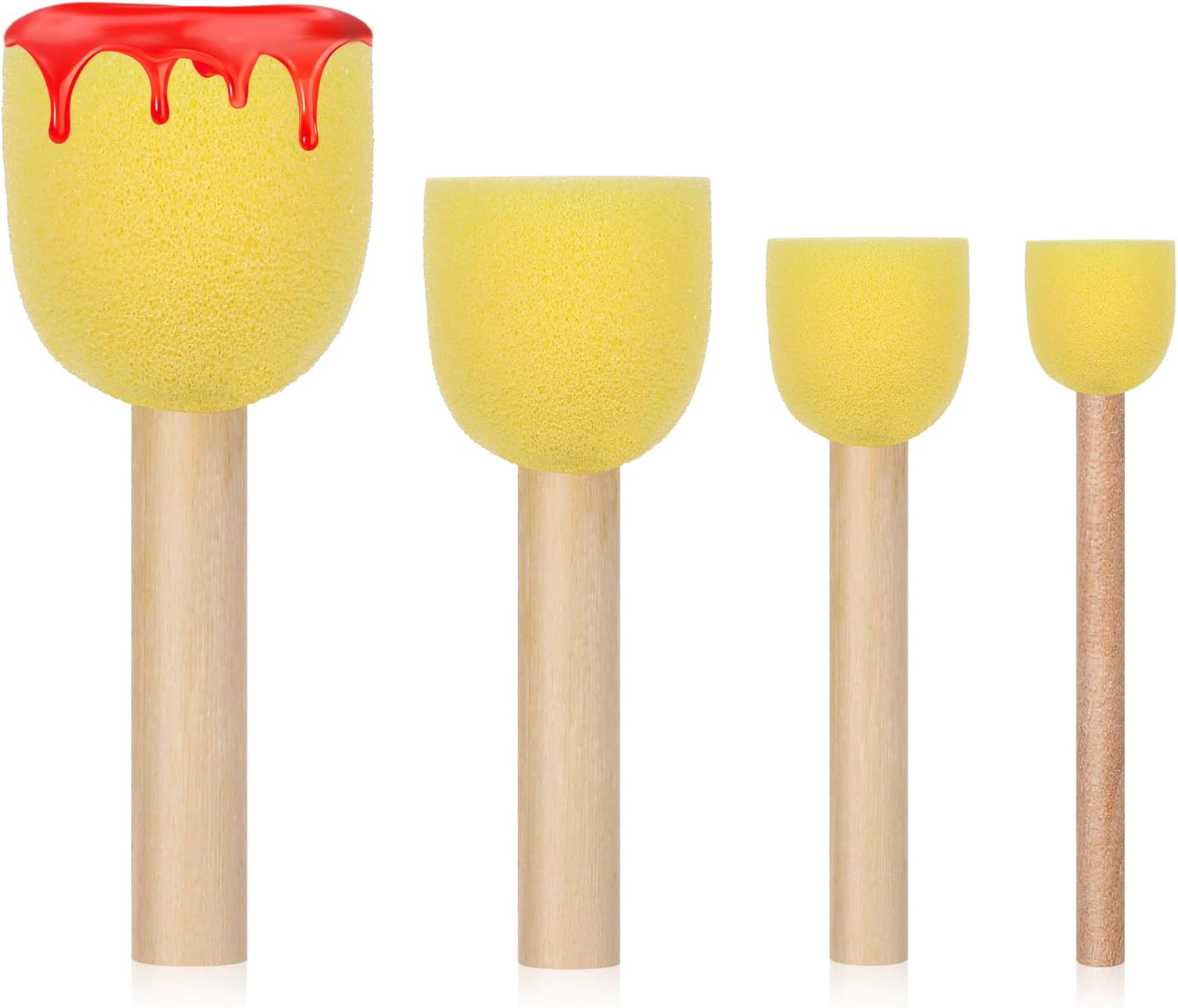 Amazon.com: 4PCS Round Sponges Brush Set Circle Art Sponge Brushes ...