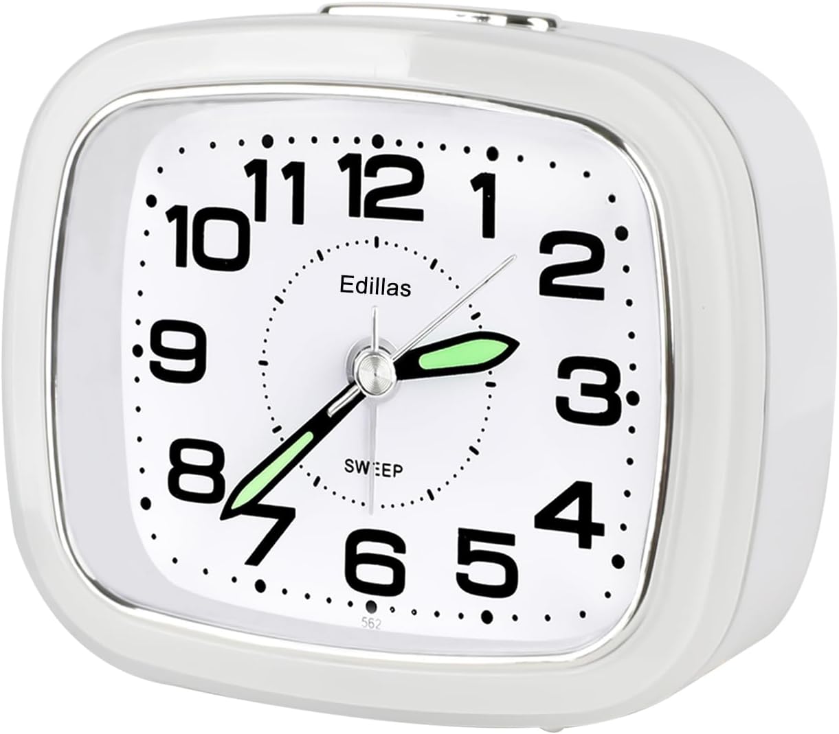 Edillas Alarm Clock Bedside,Small Analogue Travel Clock Battery ...