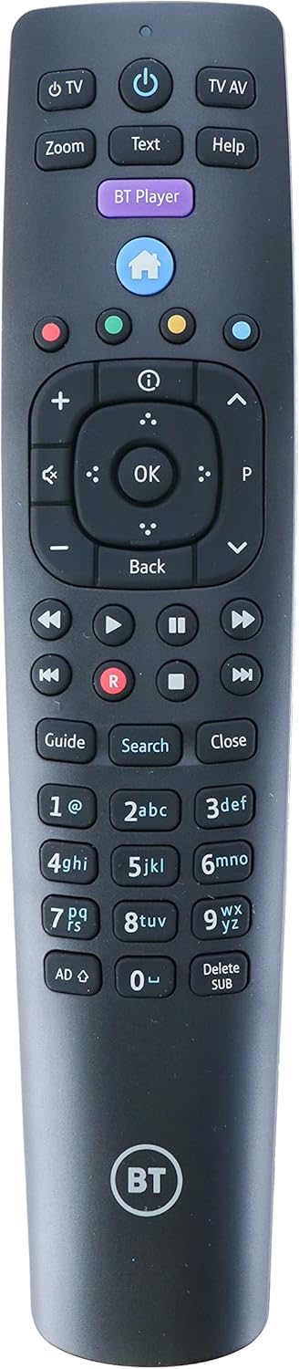 BT Remote Control - Latest Ergonomic Replacement Remote for Freeview ...
