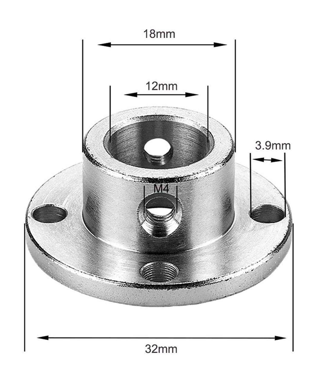 Snapklik.com : 4Pcs 12mm Flange Coupling Connector, Rigid Guide Model ...