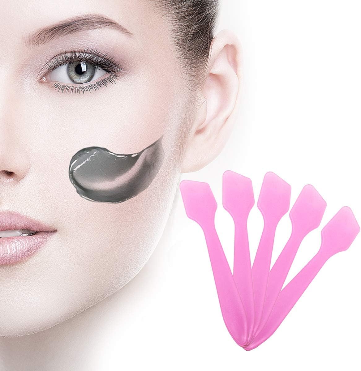 100Pcs Plastic Mask Spoon, BetterJonny Disposable Frosted Cosmetic ...