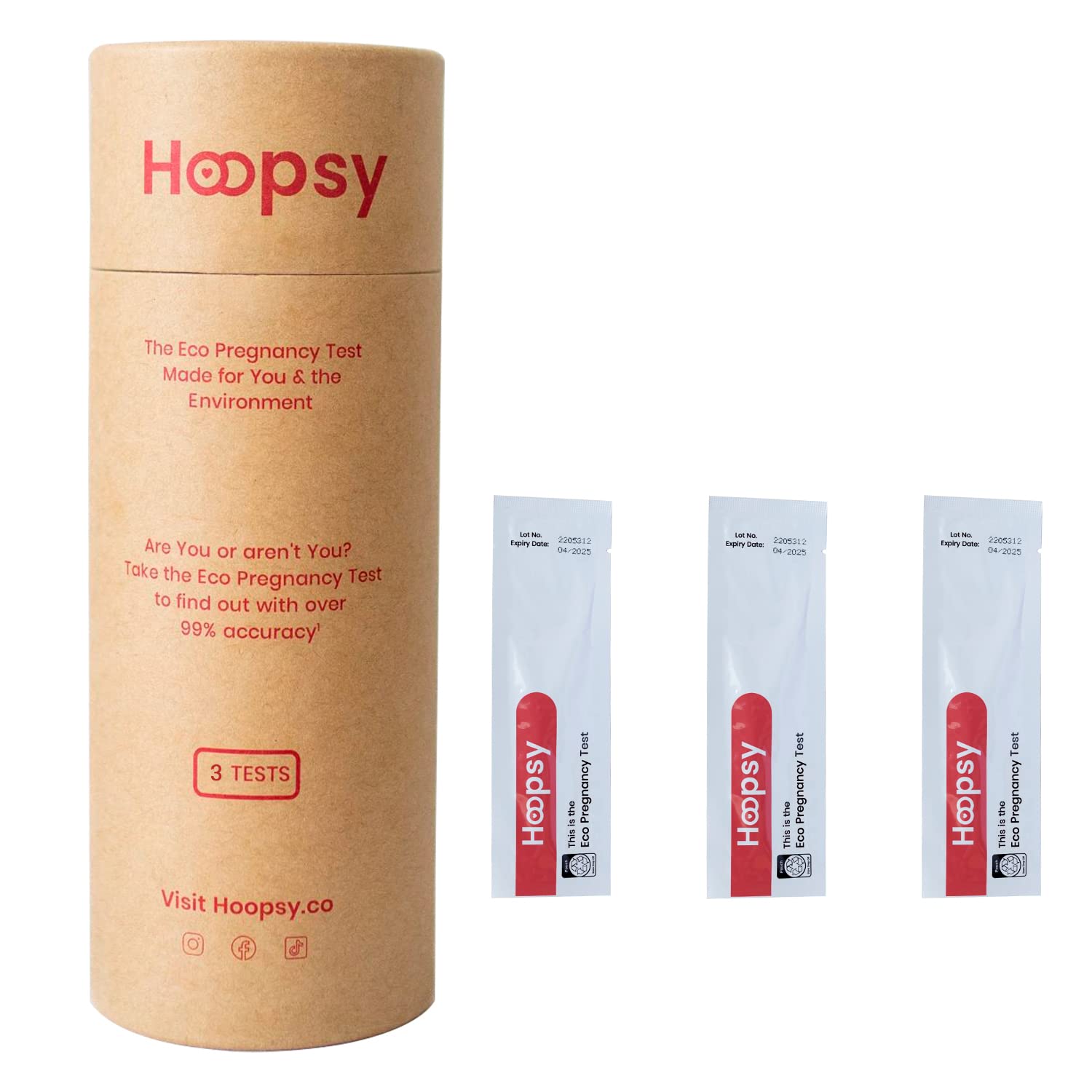 Hoopsy Midstream Eco Pregnancy Test. Over 99% Accurate. Test up to 5 ...