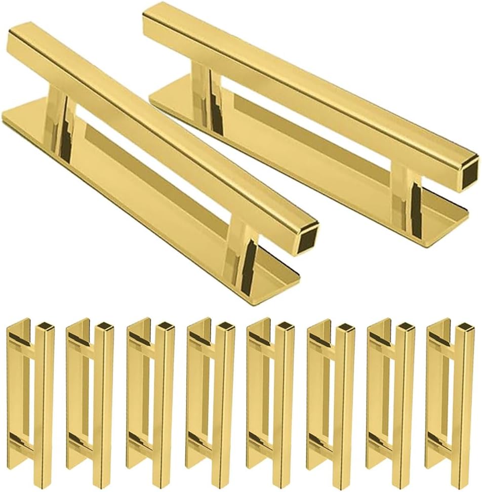 Self-Stick Push Pull Helper,10 Pack ABS Plastic Cabinet Drawer Handles ...