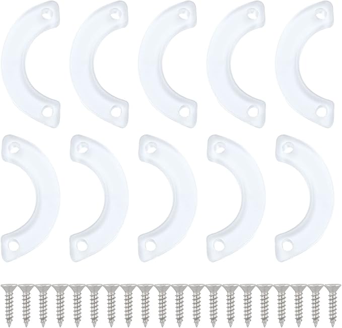 ITROLLE 10PCS PVC Plastic Drawer Stoppers Non Slip Drawer Stops Clear ...