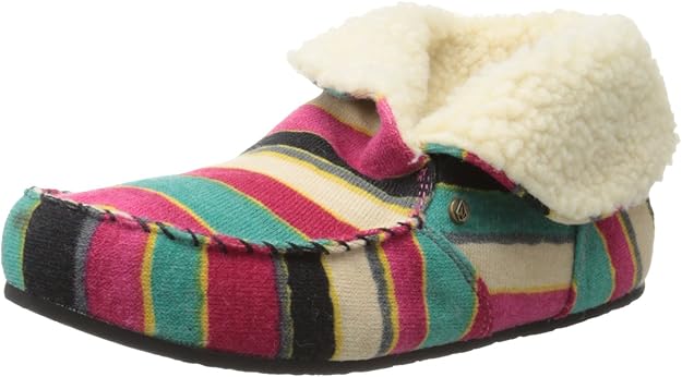 Amazon.com | Volcom Women's Good Spirits Slipper,Stripe,5 M US | Slippers