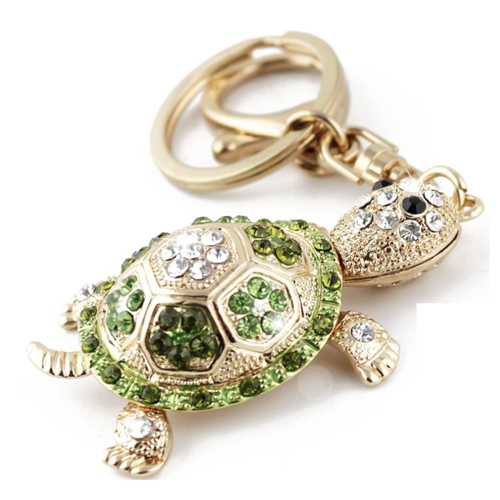 Amazon.com: Partyfareast Rhinestone Animal Key Chain Cute Charm Bling ...