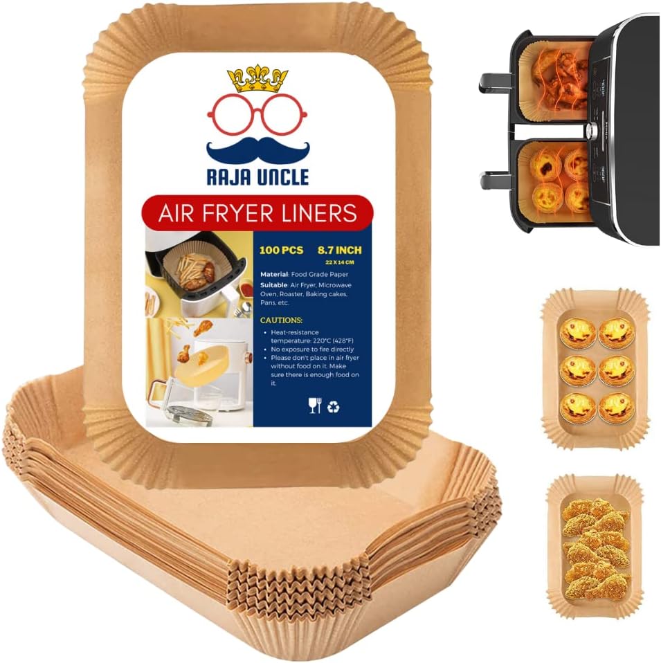 YQL Air Fryer Liners for Ninja/Tower Dual/Instant Vortex, Disposable ...