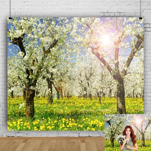 Amazon.com : Spring Flower Forest Backdrop 10x8ft Garden Scenery ...