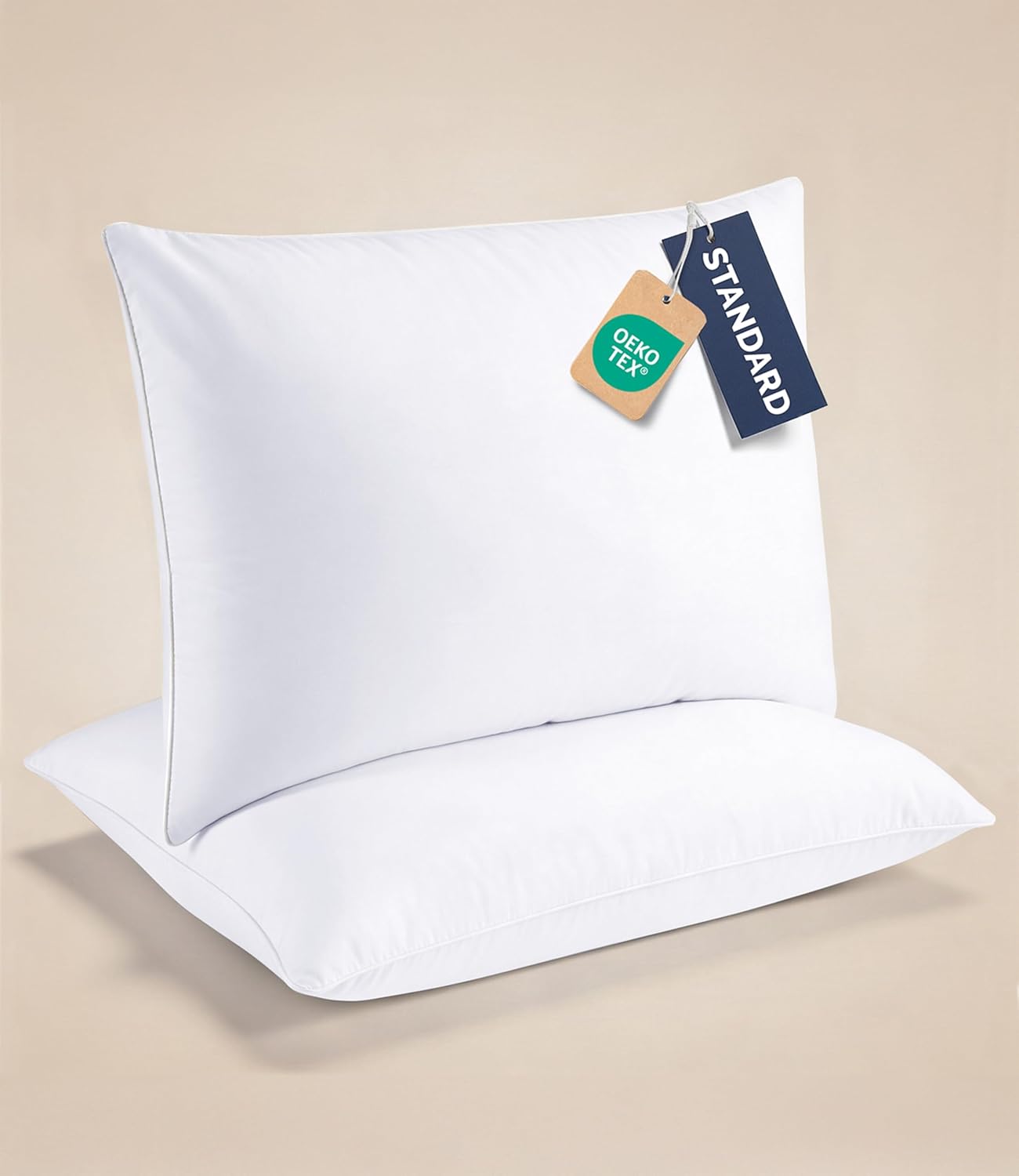 Amazon.com: CGK Linens Ultra Thin Flat Pillows for Sleeping - Standard ...